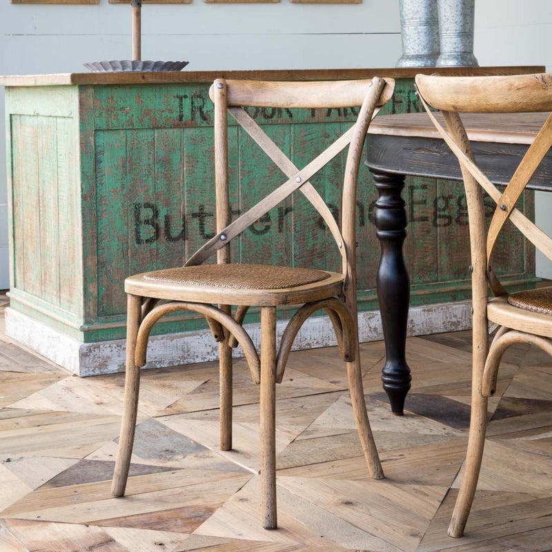 Wooden Cross Back Chair - The Reclaimed Farmhouse