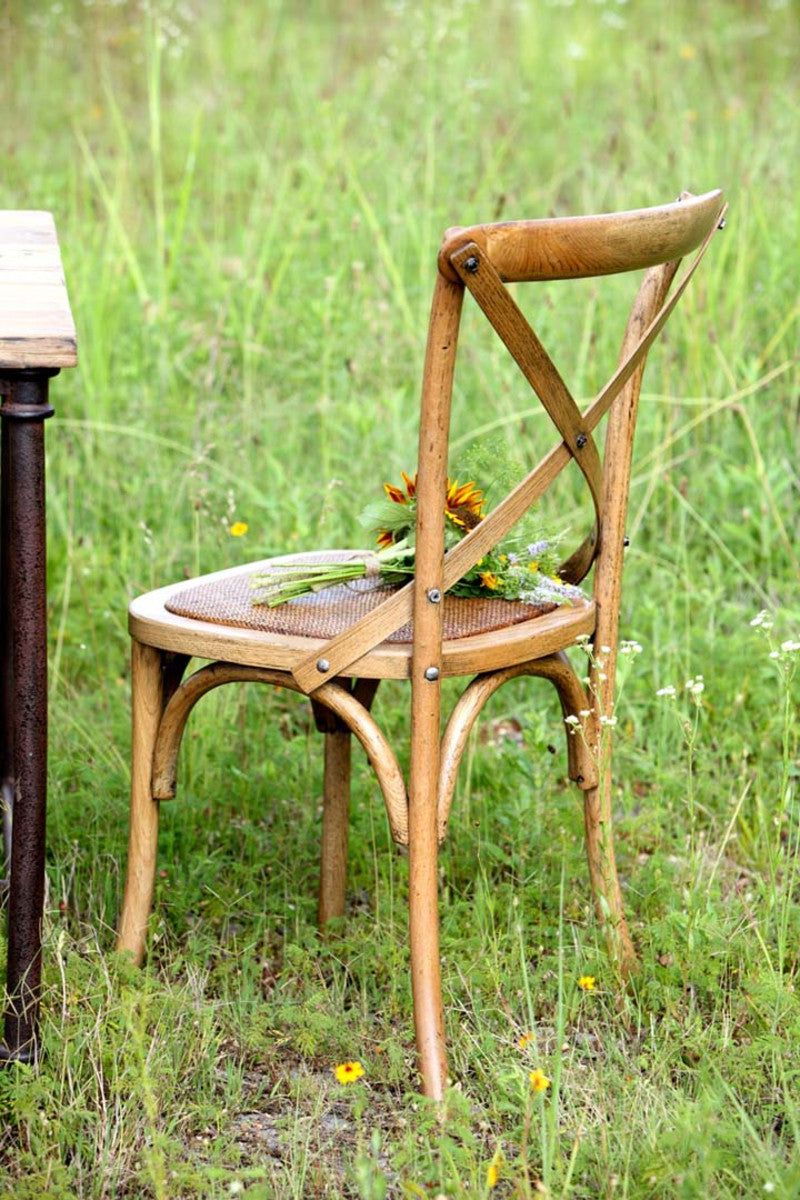 Wooden Cross Back Chair - The Reclaimed Farmhouse
