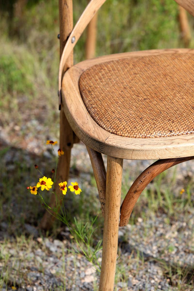 Wooden Cross Back Chair - The Reclaimed Farmhouse